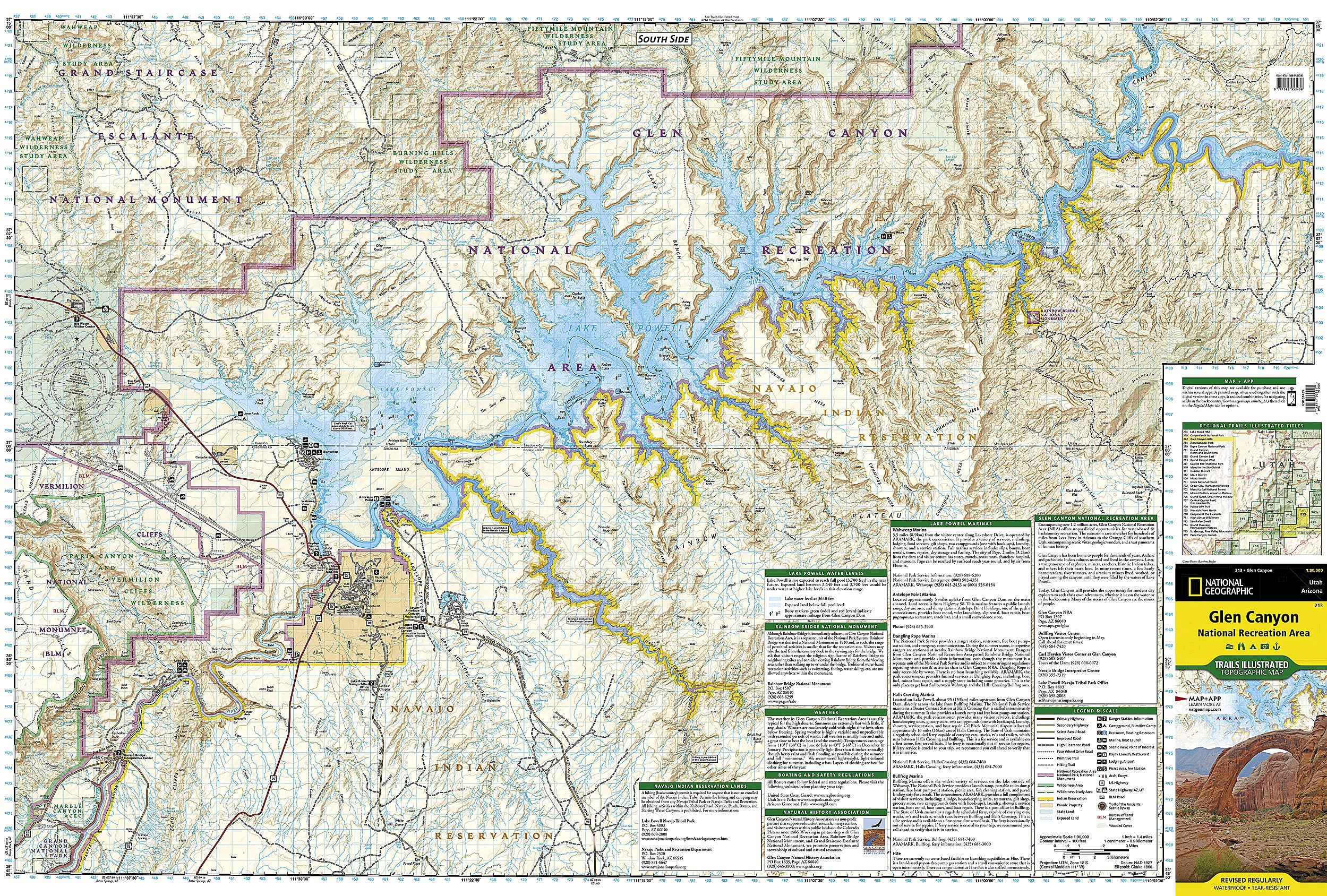 Glen Canyon National Recreation Area (National Geographic Trails Illustrated Map)