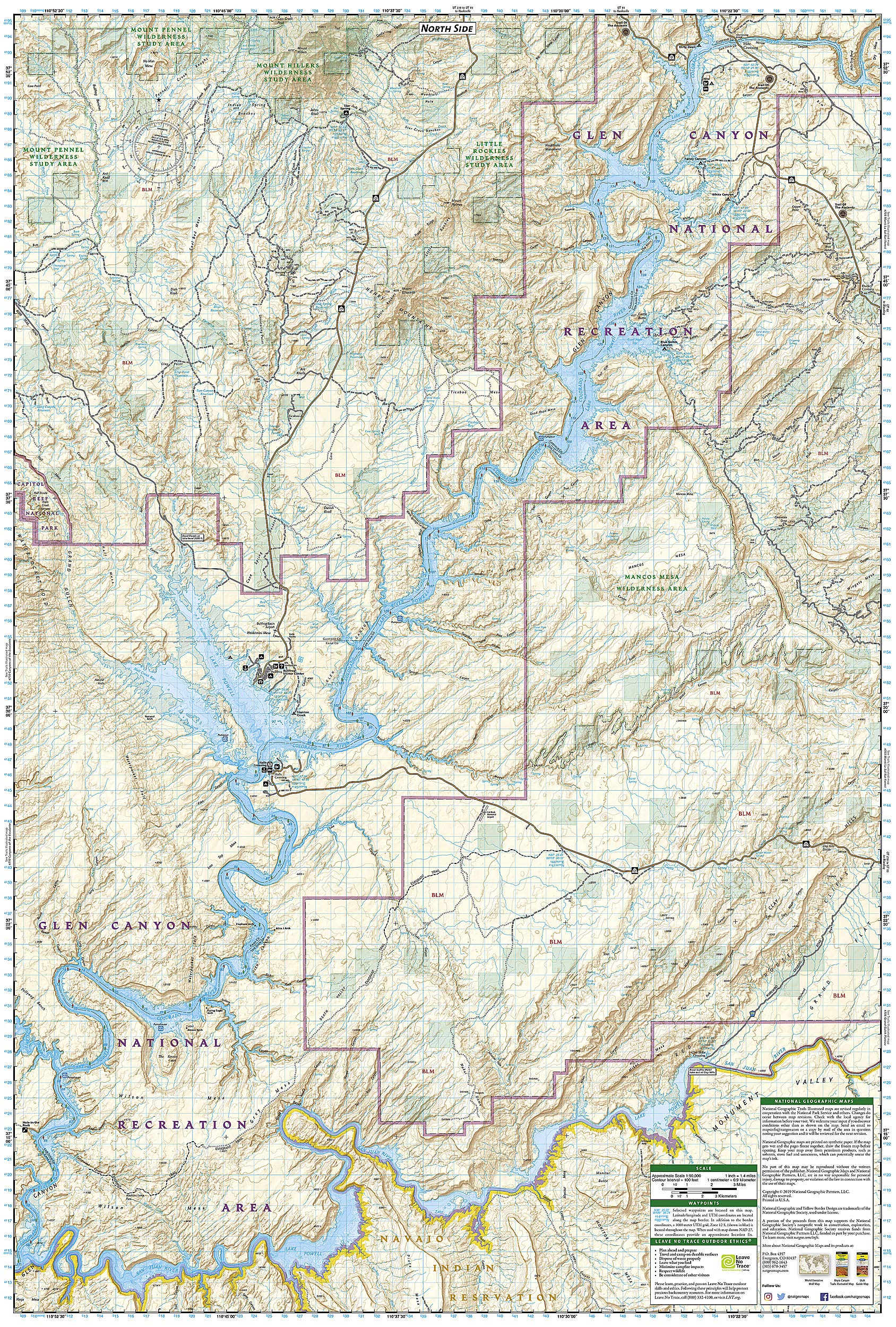 Glen Canyon National Recreation Area (National Geographic Trails Illustrated Map)