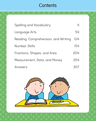 3rd Grade BIG Workbook All Subjects for Kids 8 - 9 includes 220+ Activities, Spelling, Grammar, Reading Comprehension, Writing, Math, and More