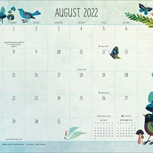 Geninne Zlatkis 2022 - 2023 Desk Pad Monthly Calendar (17-Month Aug 2022 - Dec 2023, 18.75" x 13.5"): Feathered Friends