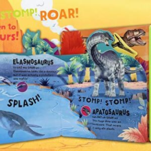 Crash! Stomp! Roar! Let's Listen To Dinosaurs! 10-Button Sound Book, Gifts For Little Dino Lovers