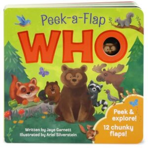 who: peek-a-flap board book