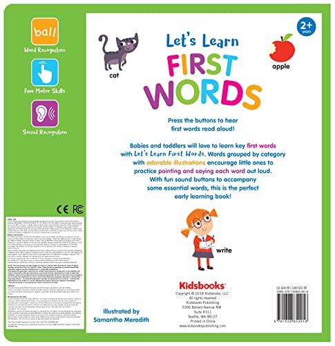 27-Button Sound Book Let's Learn First Words (Listen & Learn)