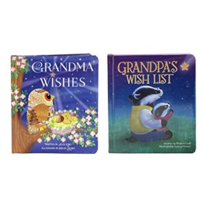 2-pack padded board books: grandma's wishes & grandpa's wish list, ages 1-5 (chunky lift a flap)