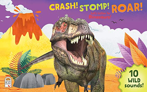 Crash! Stomp! Roar! Let's Listen To Dinosaurs! 10-Button Sound Book, Gifts For Little Dino Lovers