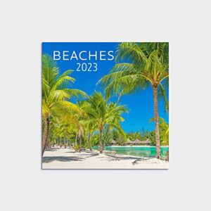 beaches palm trees 2023 mini wall calendar