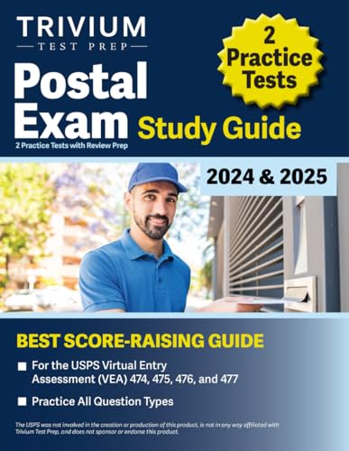 Postal Exam Study Guide: 2 Practice Tests with Review Prep for the USPS Virtual Entry Assessment (VEA) 474, 475, 476, and 477