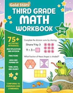 third grade math workbook ages 8 to 9: 75+ activities multiplication & division, fractions, area & perimeter, data, math facts, word problems, ... (common core) (english and korean edition)