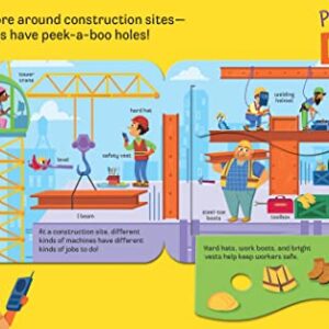 Peek-a-Flap Dig! - Construction Lift-a-Flap Board Book for Babies and Toddlers; Ages 2-7