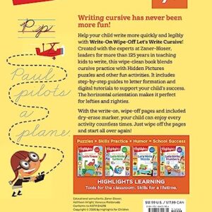 Write-On Wipe-Off Let's Write Cursive (Highlights Write-On Wipe-Off Fun to Learn Activity Books)