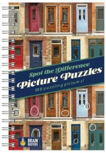 picture puzzles: spot the difference: more than 1,000 differences to find! adult puzzle book includes spiral bound / lay flat design (brain busters)