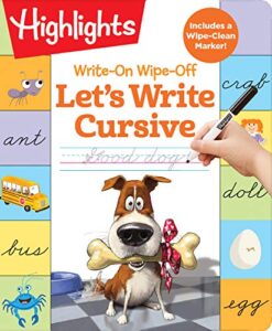 write-on wipe-off let's write cursive (highlights write-on wipe-off fun to learn activity books)