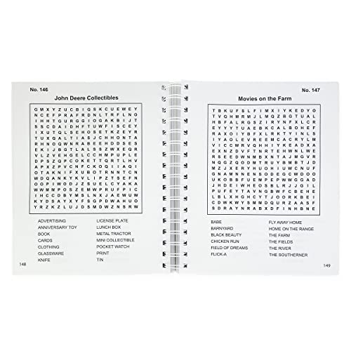 John Deere Word Search, Multi-Level Spiral-Bound Puzzle Book Including More Than 250 Farm, Tractor, and Animal Puzzles (Part of the Brain Busters Puzzle Collection)