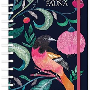 Flora & Fauna 2022-2023 Weekly Planner by Malin Gyllensvaan | On-the-Go 17-Month Calendar (Aug 2022 - Dec 2023) | Compact 5" x 7" | Flexible Cover, Wire-O Binding, Elastic Closure, Inner Pocket