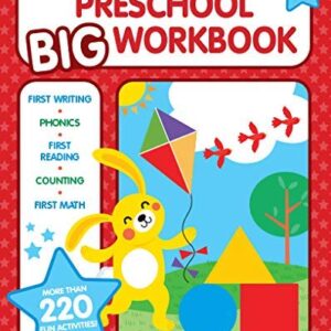 Preschool Big Workbook Ages 3 - 5: 320 Pages, Letter and Numbers Tracing, Early Math, First Writing, Phonics, Alphabet and more (Gold Stars)