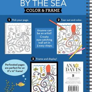 Color & Frame - By the Sea (Adult Coloring Book)