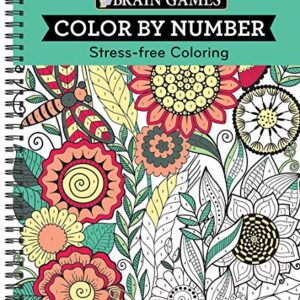 Brain Games - Color by Number: Stress-Free Coloring (Green)