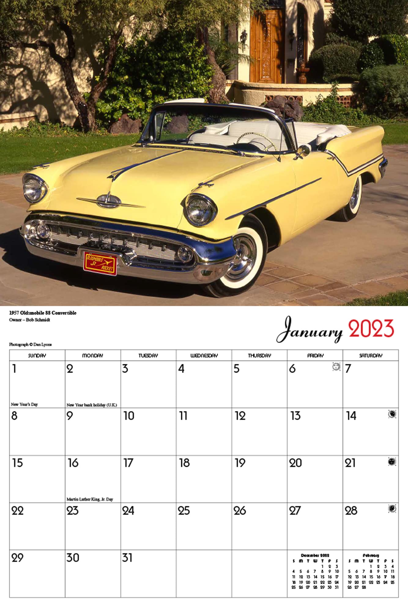 Cars of the Fab 50s 2023 Calendar