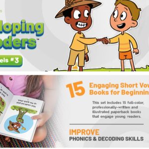 Decodable Readers: 15 Short Vowel Phonics Decodable Books for Beginning Readers Ages 4-7 Developing Decoders (Set 3)