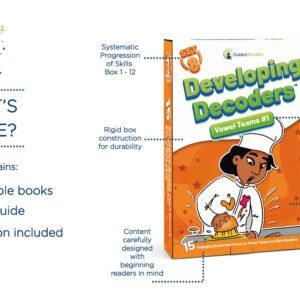 Decodable Readers: 15 Long Vowel Teams Phonics Books for Beginning Readers Ages 4-7 Developing Decoders (Set 8)