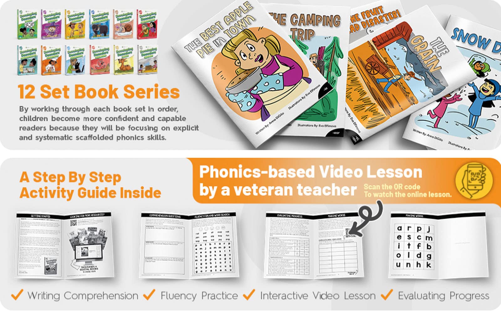 Decodable Readers: 15 Long Vowel Teams Phonics Books for Beginning Readers Ages 4-7 Developing Decoders (Set 8)