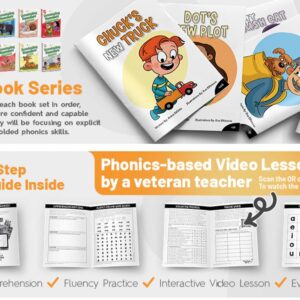 Decodable Readers: 15 Short Vowel Phonics Decodable Books for Beginning Readers Ages 4-7 Developing Decoders (Set 3)