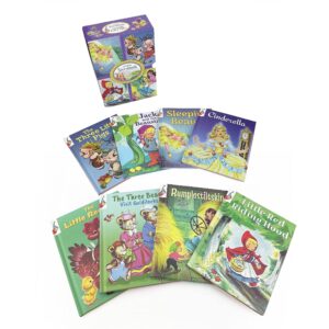 fairy tales stories: vintage storybook time well spent boxed slipcase storage with 8 classic stories, ages 3-8