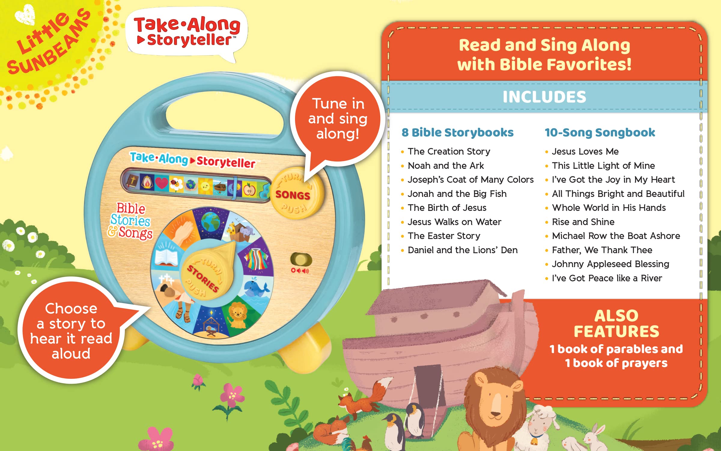 Bible Stories and Songs Interactive Electronic Take Along Storyteller with 11 Books (Little Sunbeams)