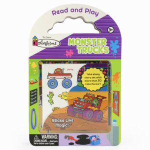 colorforms monster trucks - reusable sticker activity book clings for toddlers 2-5 (colorforms activity books)