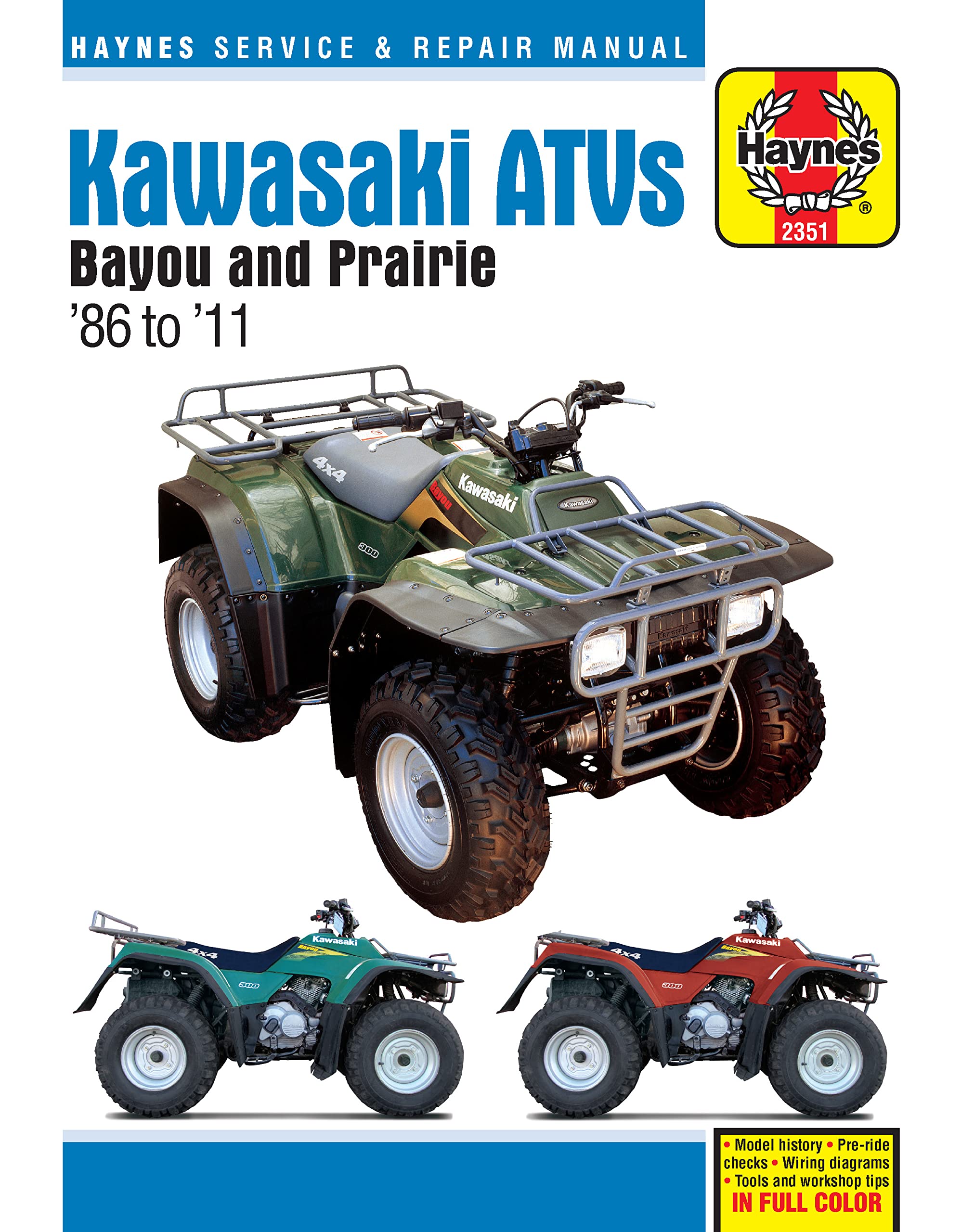 Kawasaki Bayou & Prairie ATVs (86-11) Haynes Repair Manual (Paperback)