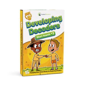 decodable readers: 15 short vowel phonics decodable books for beginning readers ages 4-7 developing decoders (set 3)