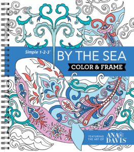 color & frame - by the sea (adult coloring book)