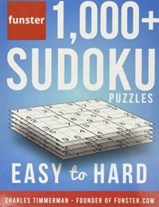 funster 1,000+ sudoku puzzles easy to hard: sudoku puzzle book for adults