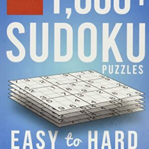 Funster 1,000+ Sudoku Puzzles Easy to Hard: Sudoku puzzle book for adults