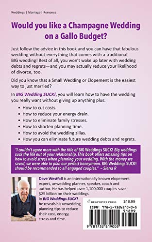 BIG Weddings SUCK!: Discover How To Reduce, Cost, Energy, Stress and Time