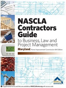 maryland nascla contractors guide to business, law and project management, md home improvement commission 6th edition