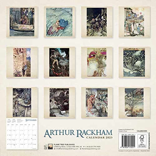 Arthur Rackham Wall Calendar 2023 (Art Calendar)