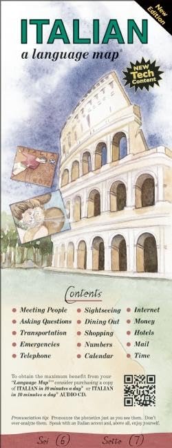 ITALIAN a language map: Quick reference phrase guide for beginning and advanced use. Words and phrases in English, Italian, and phonetics for easy ... Publisher: Bilingual Books, Inc.