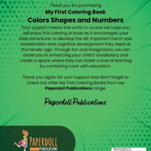 My First Coloring Book Colors Shapes and Numbers: Toddler Coloring Book for Ages 1-3 Years