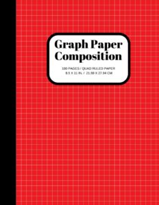 graph paper composition notebook: grid paper notebook, quad ruled, 100 sheets (large, 8.5 x 11) (graph paper notebooks)