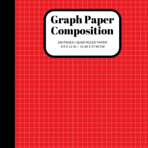 Graph Paper Composition Notebook: Grid Paper Notebook, Quad Ruled, 100 Sheets (Large, 8.5 x 11) (Graph Paper Notebooks)