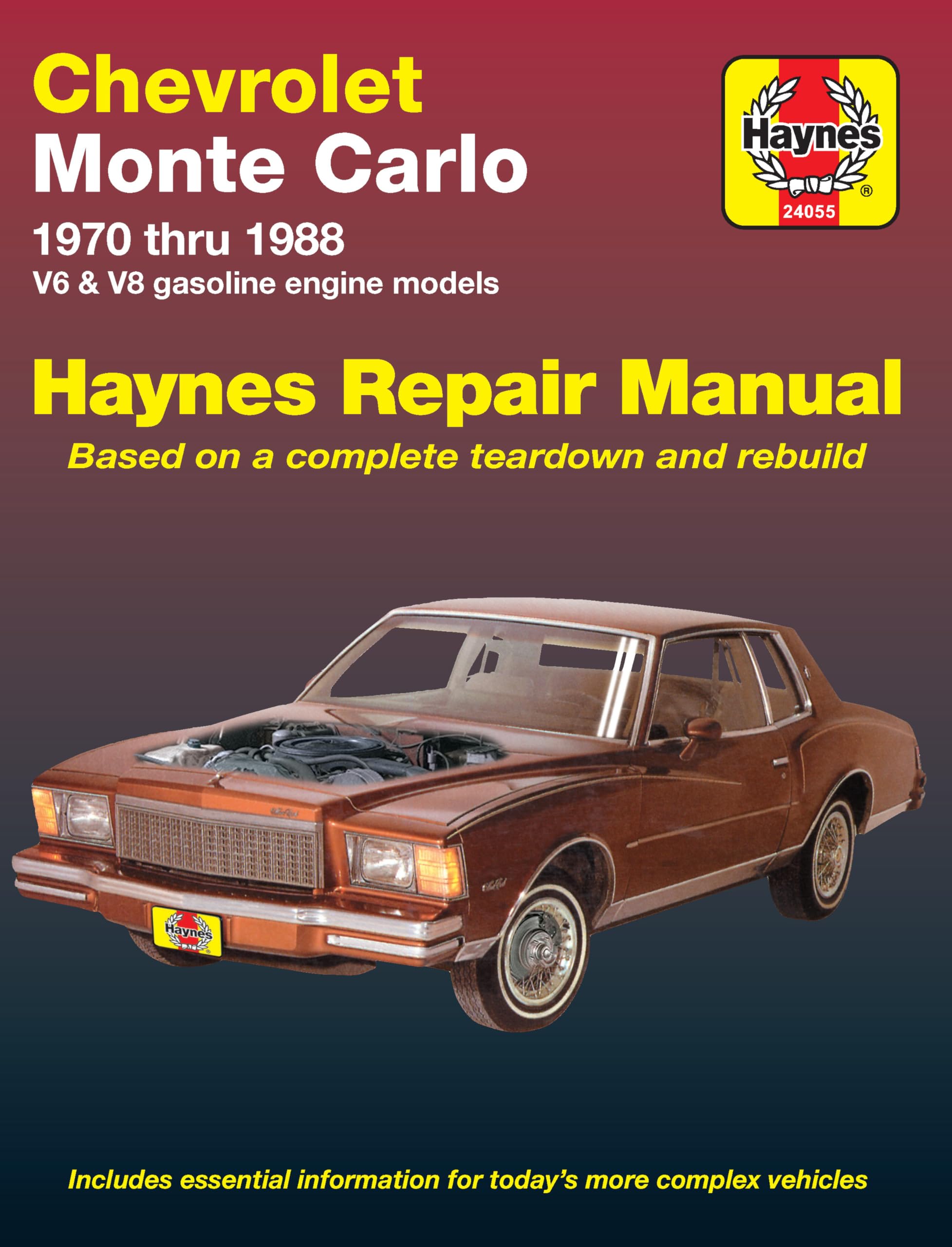 Chevrolet Monte Carlo (70-88) Haynes Repair Manual (Does not include information specific to diesel engines. Includes thorough vehicle coverage apart ... exclusion noted) (Haynes Repair Manuals)