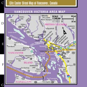 Streetwise Vancouver Map - Laminated City Center Street Map of Vancouver, Canada