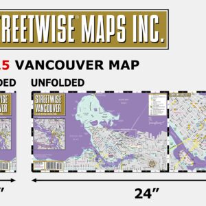 Streetwise Vancouver Map - Laminated City Center Street Map of Vancouver, Canada