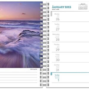 Beaches | 2023 6 x 7.75 Inch Spiral-Bound Wire-O Weekly Engagement Planner Calendar | New Full-Color Image Every Week | BrownTrout | Travel Nature Tropical