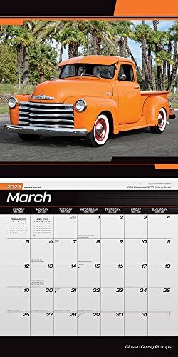 Classic Chevy Pickups OFFICIAL | 2023 12 x 24 Inch Monthly Square Wall Calendar | Foil Stamped Cover | BrownTrout | Chevrolet Motor Truck