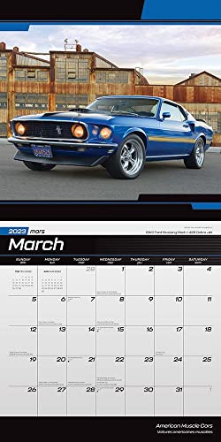 American Muscle Cars OFFICIAL | Voitures Américaines Musclées OFFICIEL | 2023 12 x 24 Inch Monthly Square Wall Calendar | Foil Stamped Cover | English/French Bilingual | BrownTrout | USA Motor Ford Chevrolet Chrysler Oldsmobile Pontiac