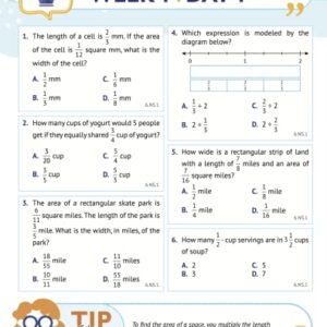 6th Grade Common Core Math: Daily Practice Workbook - Part I: Multiple Choice | 1000+ Practice Questions and Video Explanations | Argo Brothers (Next Generation Learning Standards Aligned (NGSS))