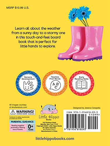 Weather - Children's Touch and Feel Board Book - Sensory Board Book