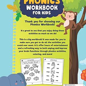 Phonics Workbook for Kids 4-6: More Than 80 Pages to Learn Letters, New Words, Practice Letter Sounds, Practice Reading and More! | Phonics Activities ... for Little Readers and Kids Ages 4, 5 & 6